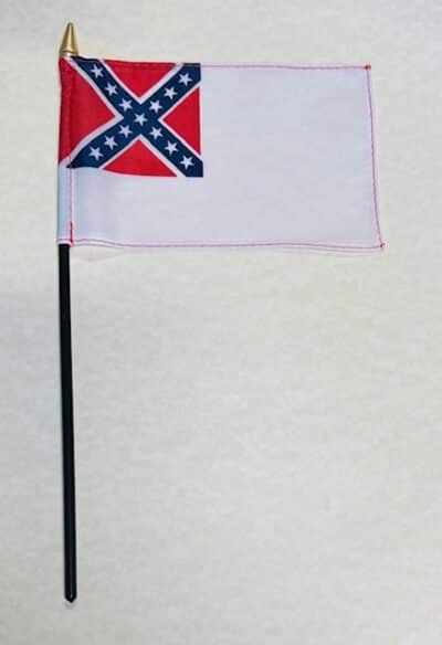 4″ x 6″ Miniature Confederate Stick Flag – Sons of Confederate Veterans