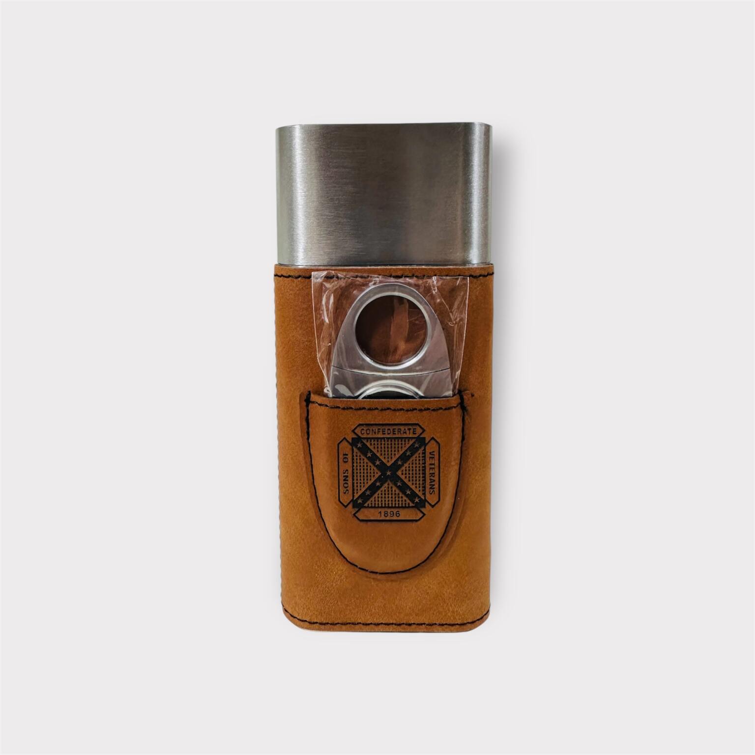 SCV Logo Laser Engraved Leatherette Cigar Case with Cutter – Sons of ...
